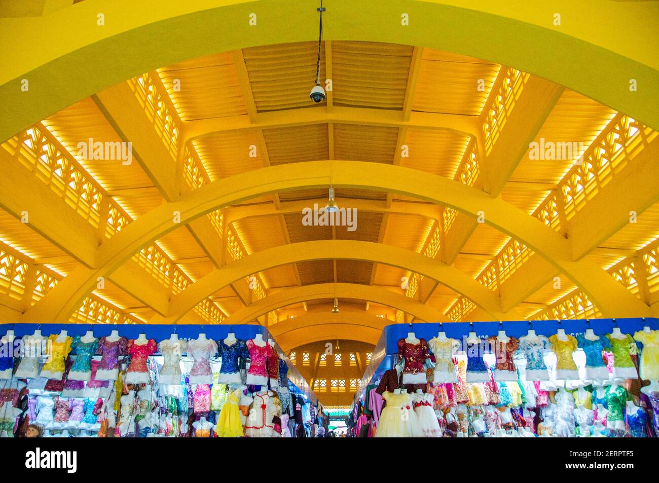 Phnom Penh, Cambodia: The Central Market is housed in an art-deco style ...