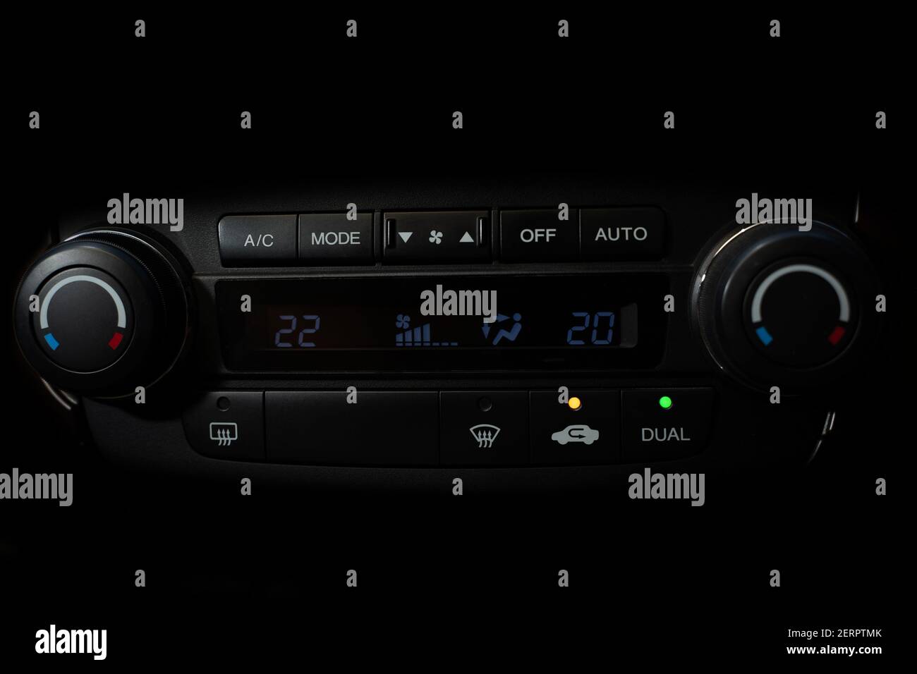 air conditioning control panel in car on Screen air conditioning on off ...