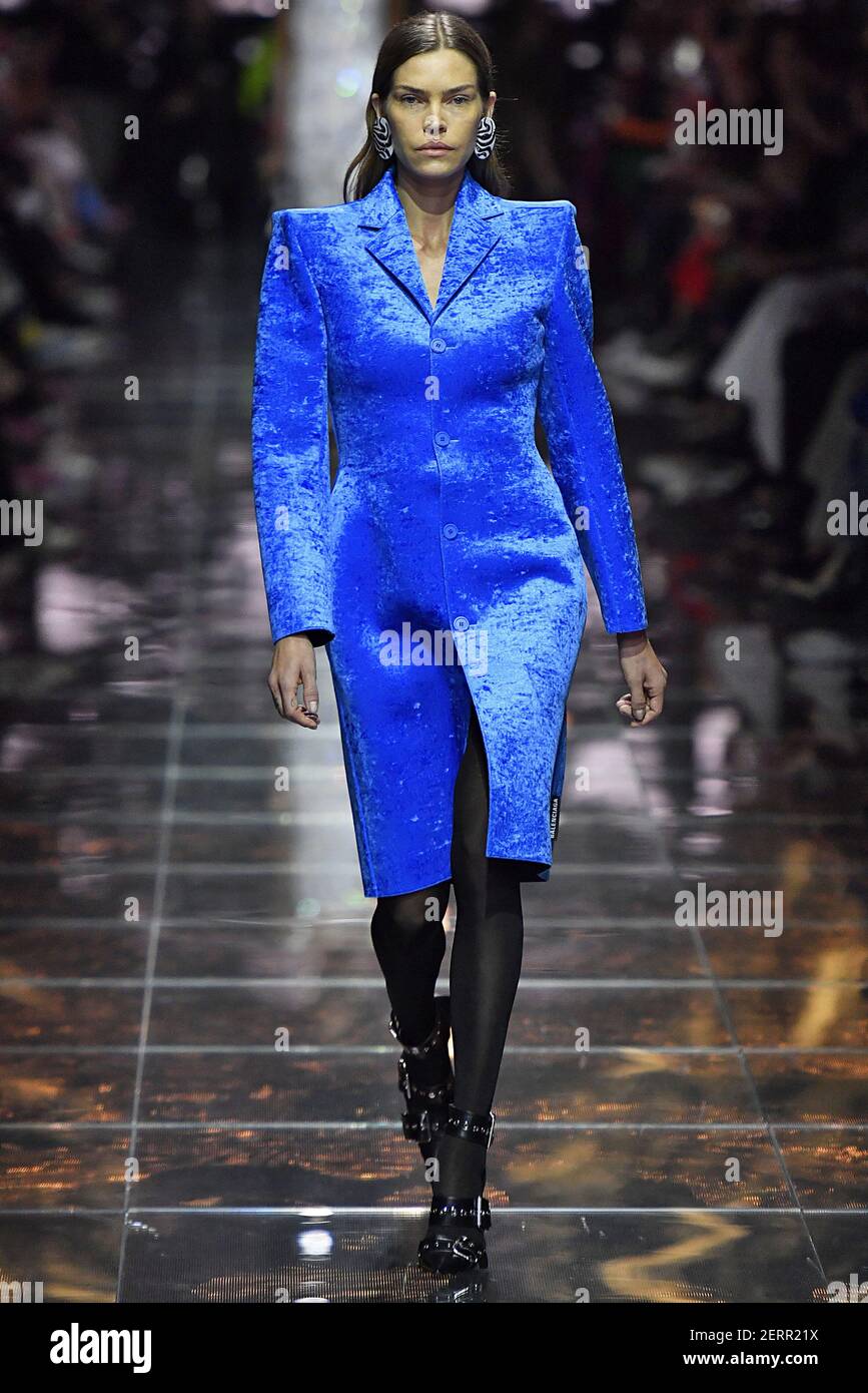 Model May Andersen walks on the runway during the Balenciaga Fashion ...