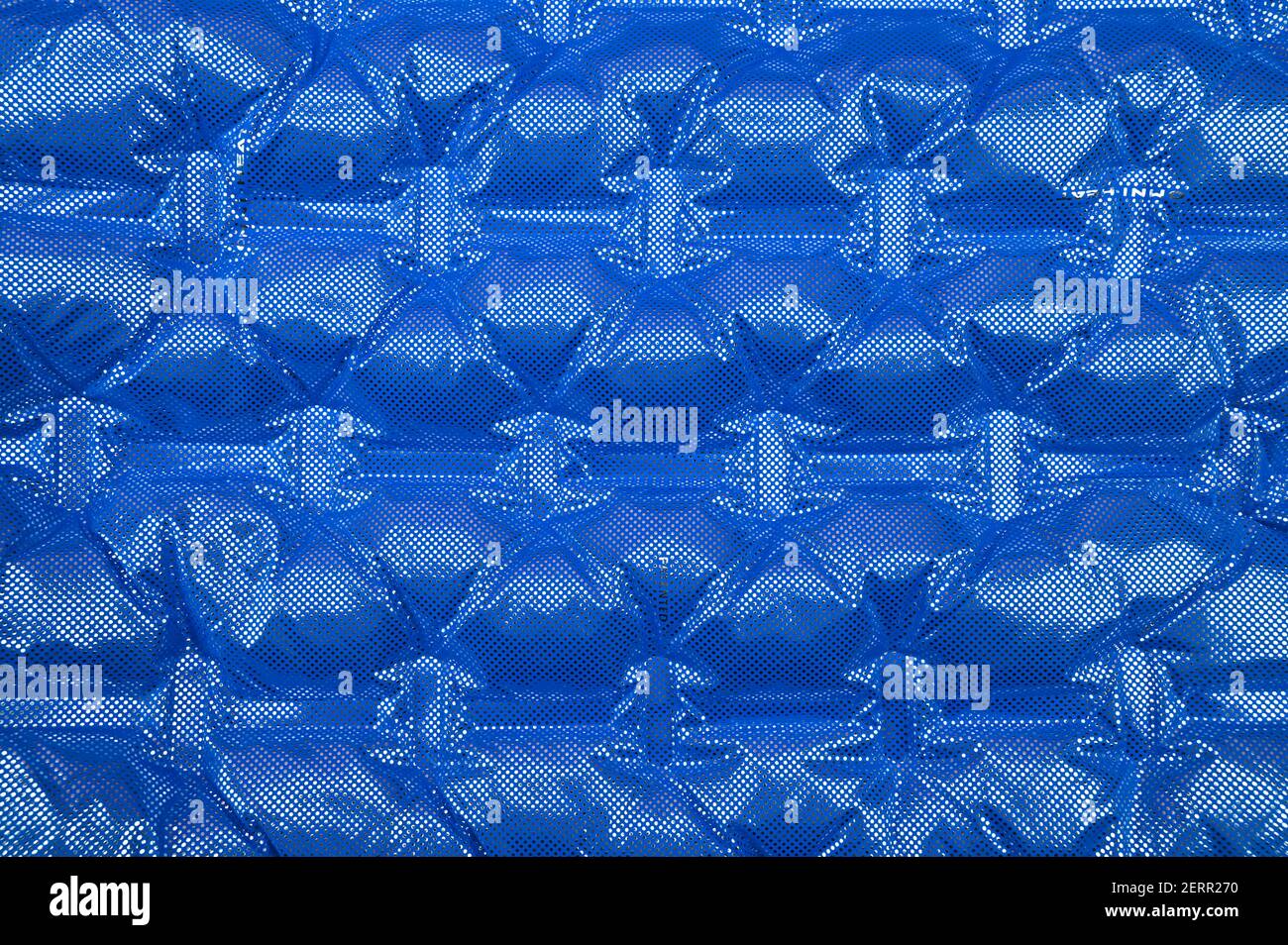 Texture with blue wavy fabric Stock Photo - Alamy