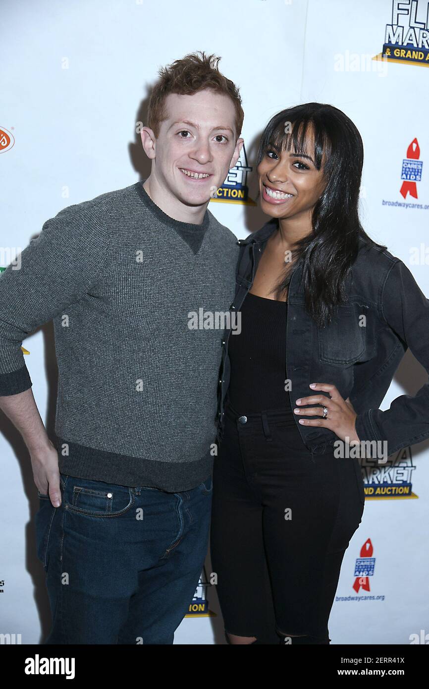 Ethan Slater and Nicolette Robinson attend the Broadway Cares/ Equity ...