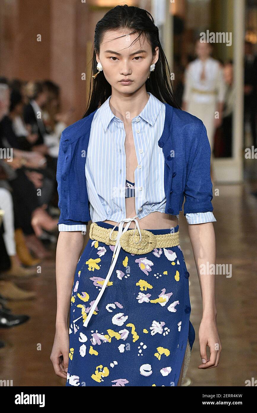 He Cong walks on the runway during the Altuzarra Fashion Show during ...