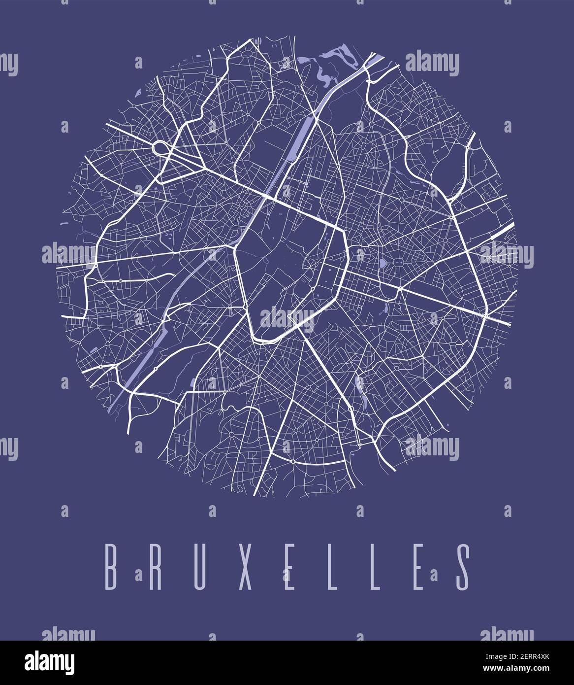 Map of brussels hi-res stock photography and images - Alamy