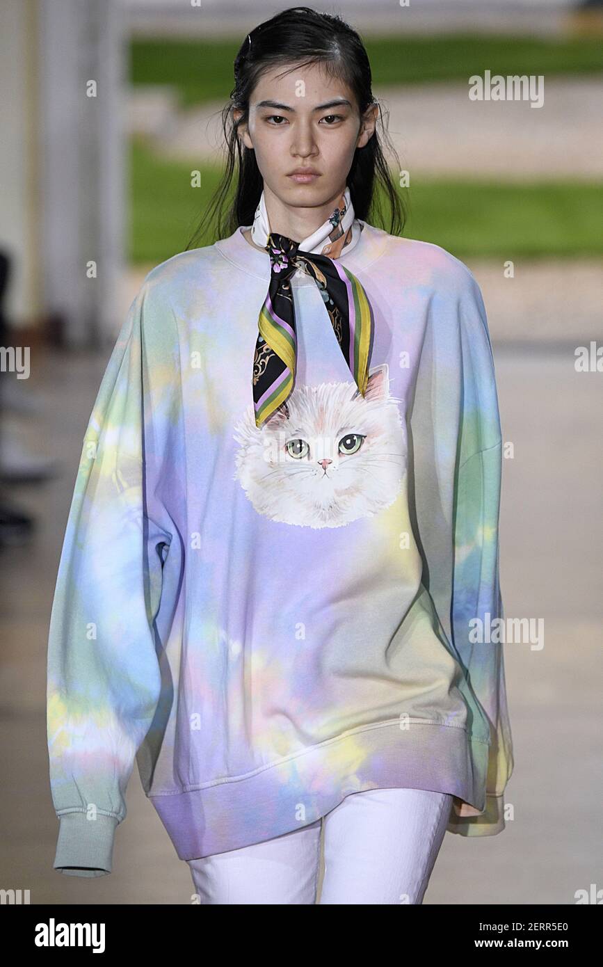 Model Miki Ehara walks on the runway during the Paul & Joe Fashion Show ...