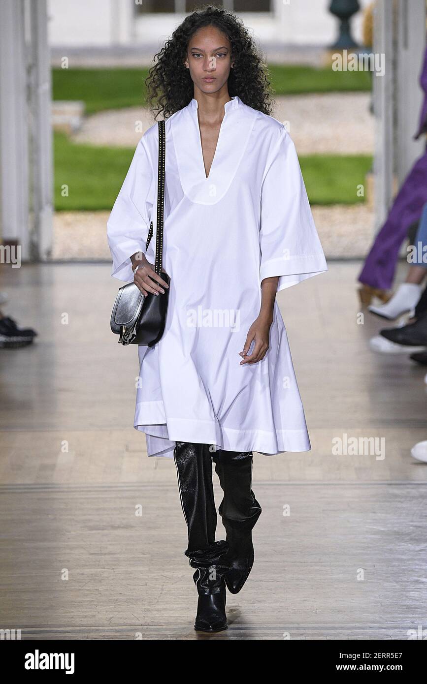Model Nayeli Figueroa walks on the runway during the Paul & Joe Fashion ...