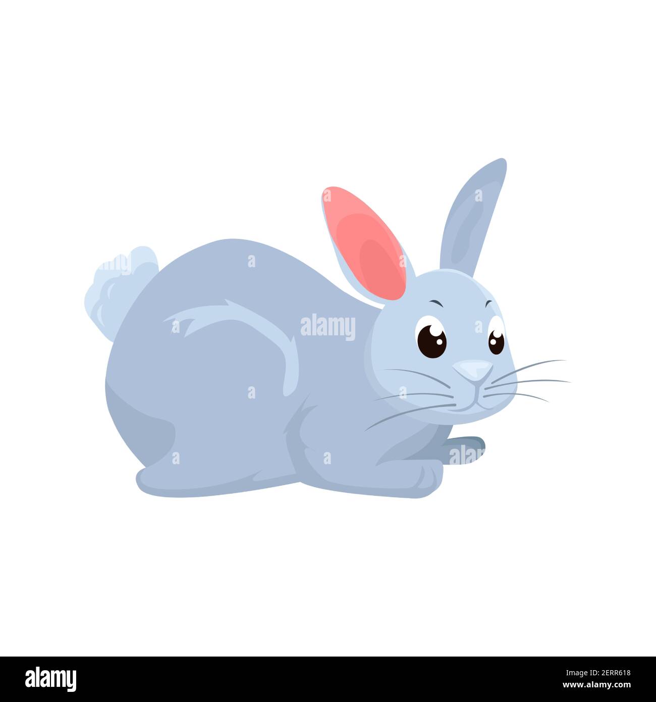Rabbit flat icon. Colored vector element from animals collection ...