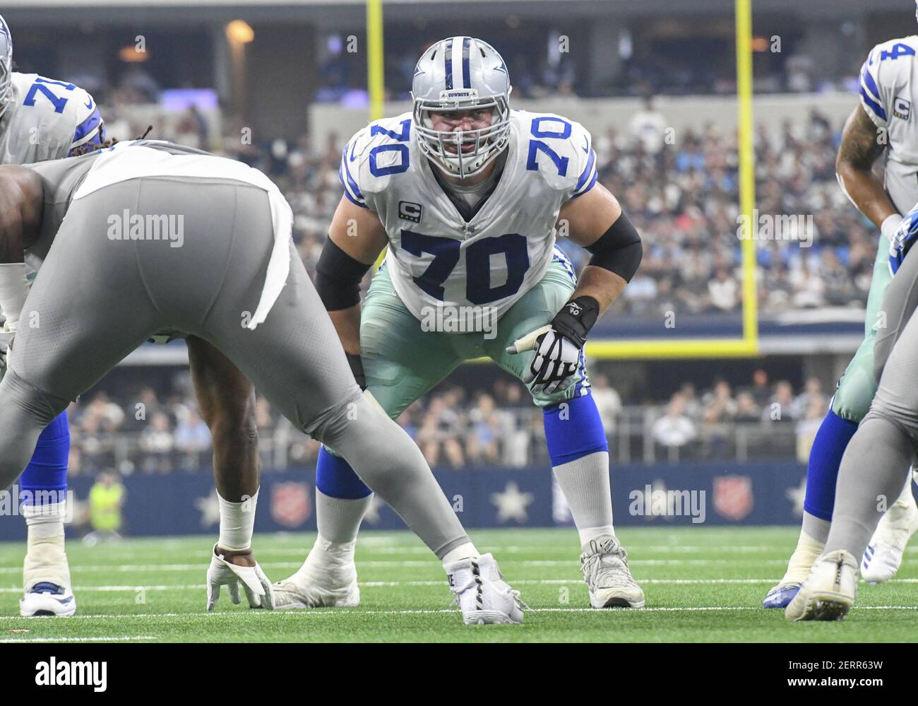 September 30, 2018: Dallas Cowboys offensive guard Zack Martin #70 ...