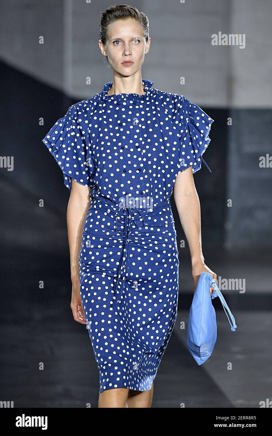 Model Marike Le Roux walks on the runway during the A.P.C. Fashion Show ...
