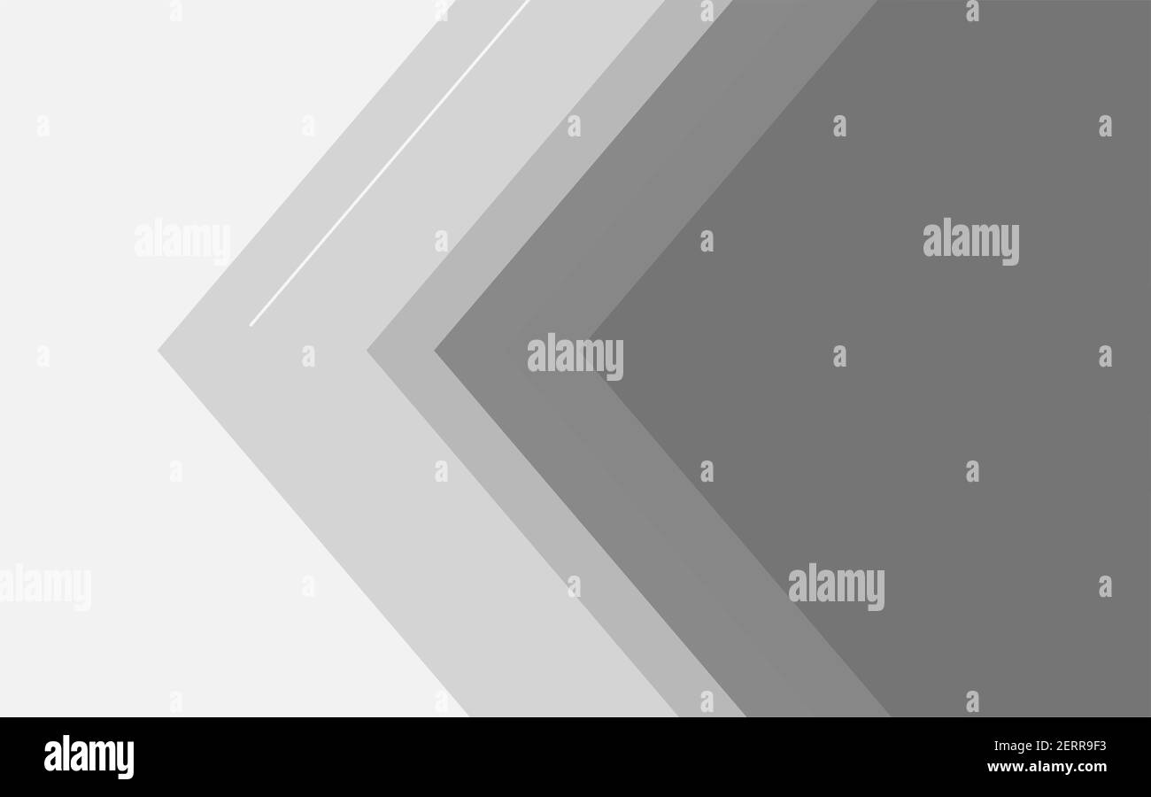 Gray tone color and white color arrowed background, abstract art ...