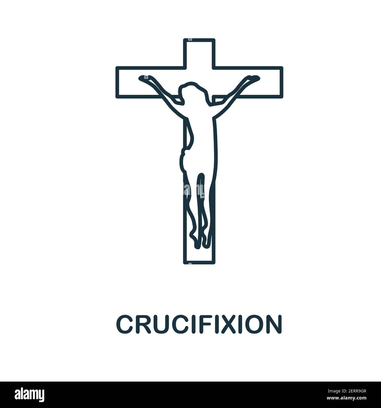 Crucifixion icon. Simple element from religion collection. Creative ...