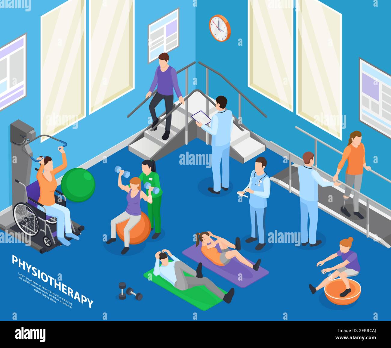 Elderly stretching exercise therapy Stock Vector Images - Alamy