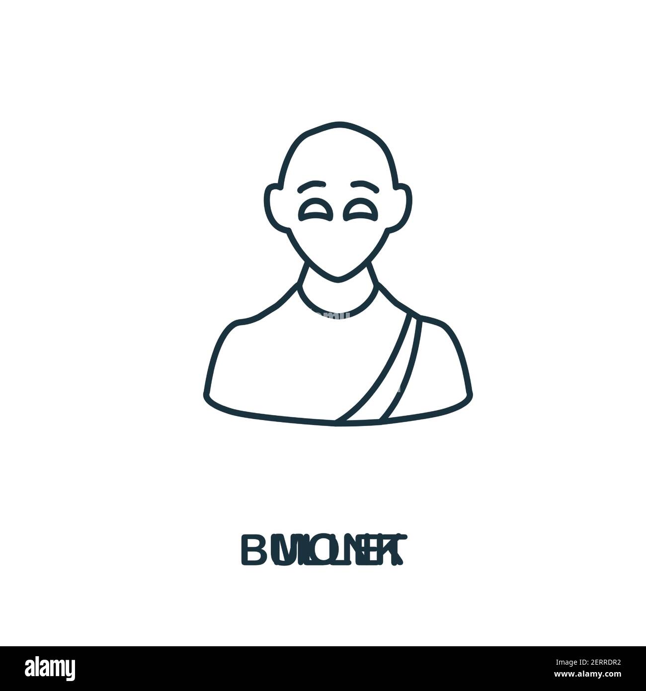 Monk icon. Simple element from religion collection. Creative Monk icon ...