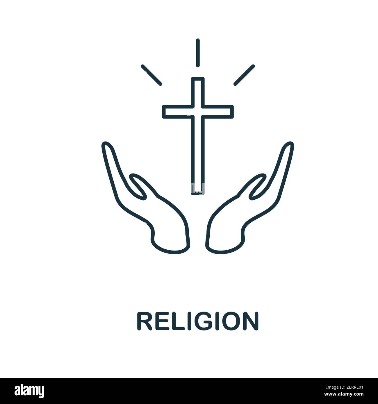 Religion icon. Monochrome simple Religion icon for templates, web ...