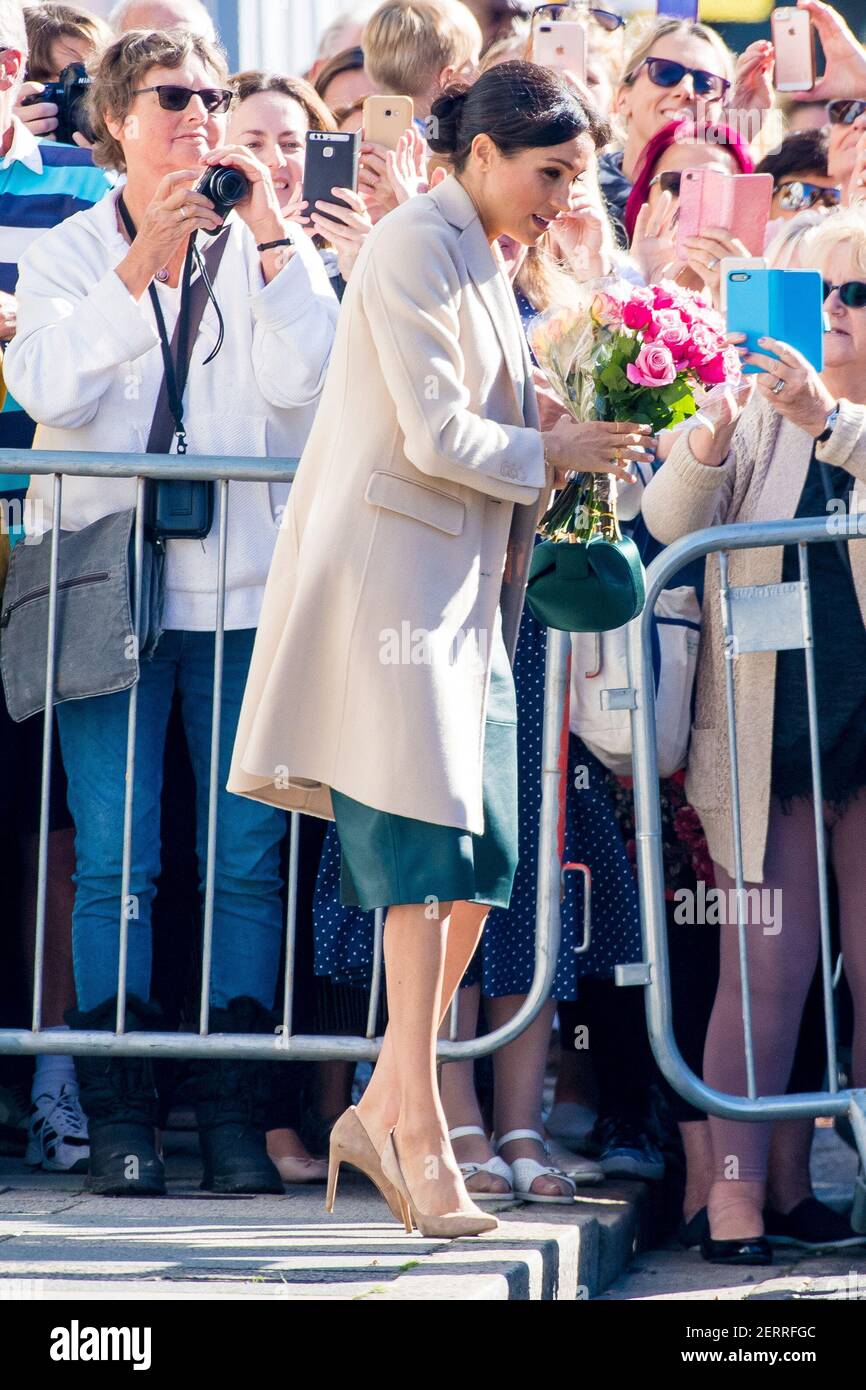 Prince Harry and Meghan Markle, Duke and Duchess of Sussex greet public ...
