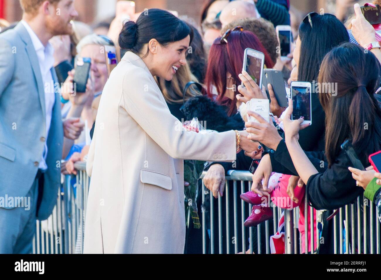 Prince Harry and Meghan Markle, Duke and Duchess of Sussex greet public ...