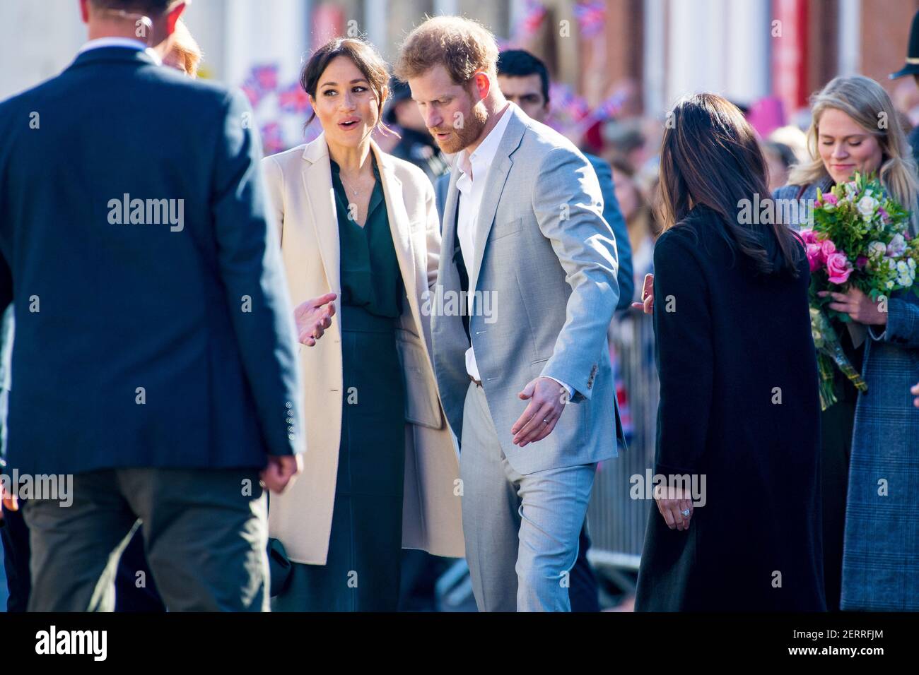 Prince Harry and Meghan Markle, Duke and Duchess of Sussex greet public ...