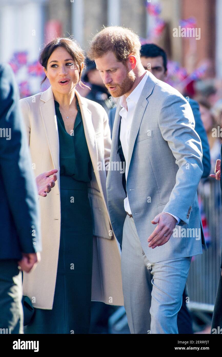 Prince Harry and Meghan Markle, Duke and Duchess of Sussex greet public ...