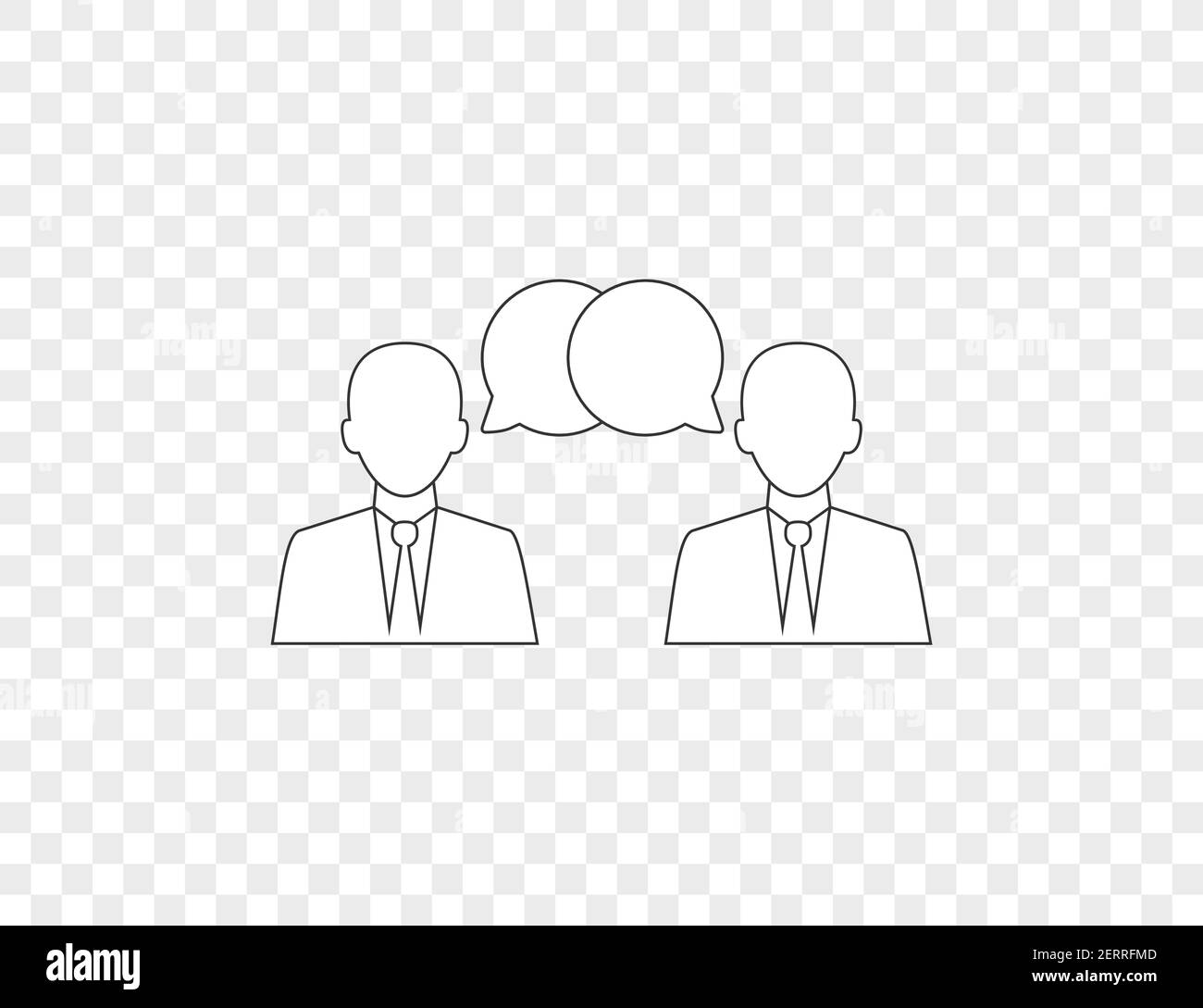 People talking icon on transparent background. Vector illustration ...