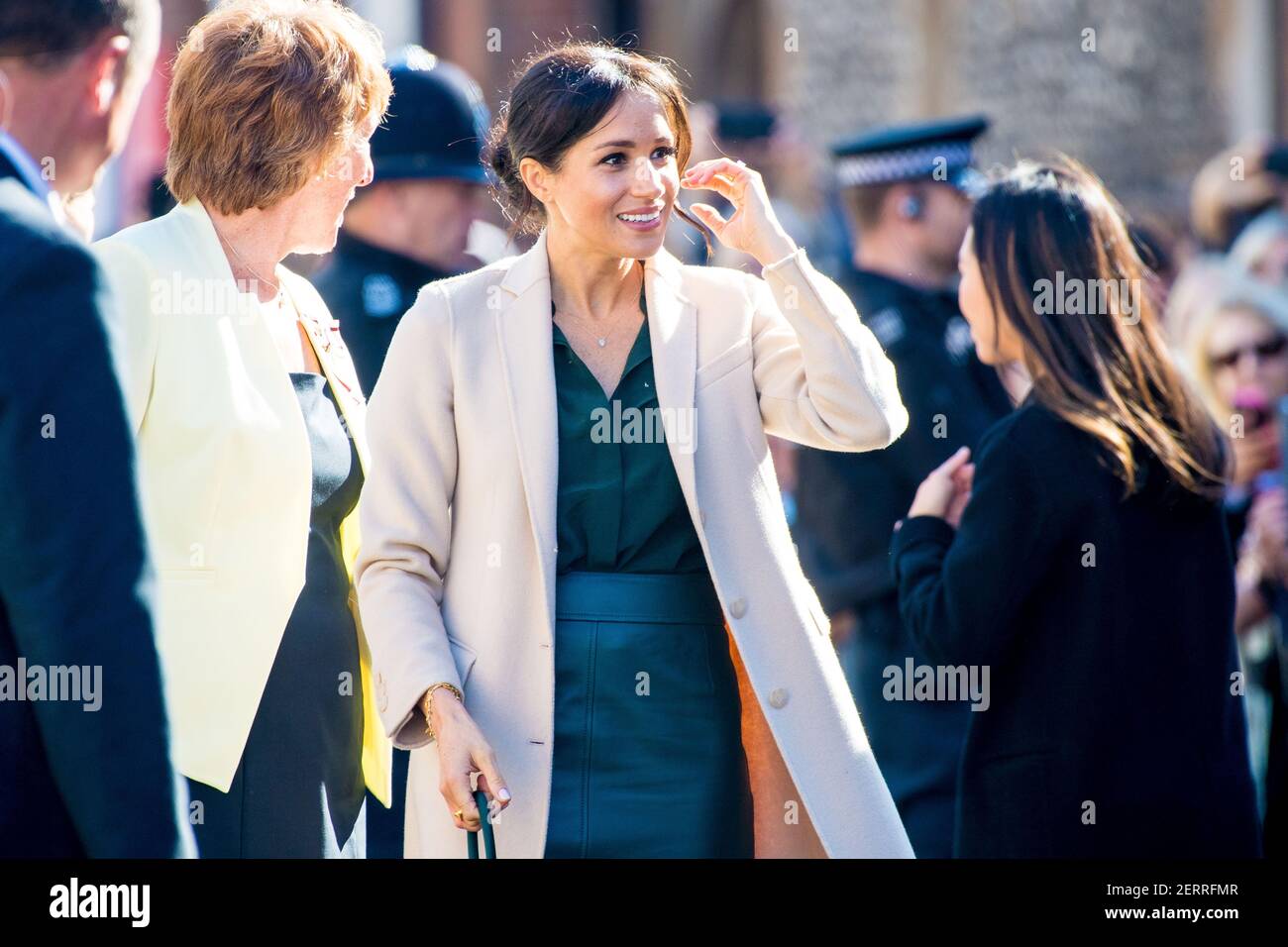 Prince Harry and Meghan Markle, Duke and Duchess of Sussex greet public ...