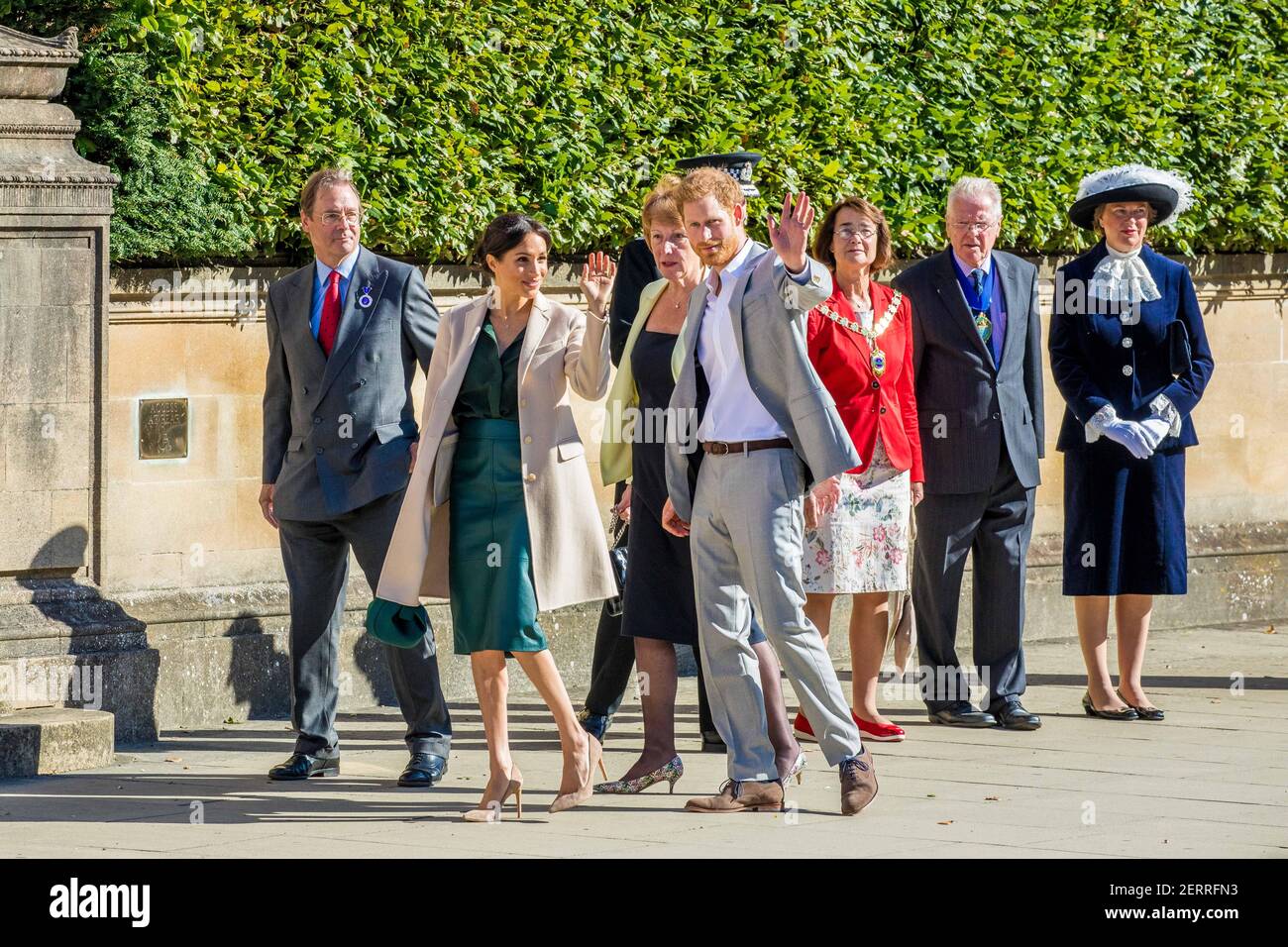 Prince Harry and Meghan Markle, Duke and Duchess of Sussex greet public ...