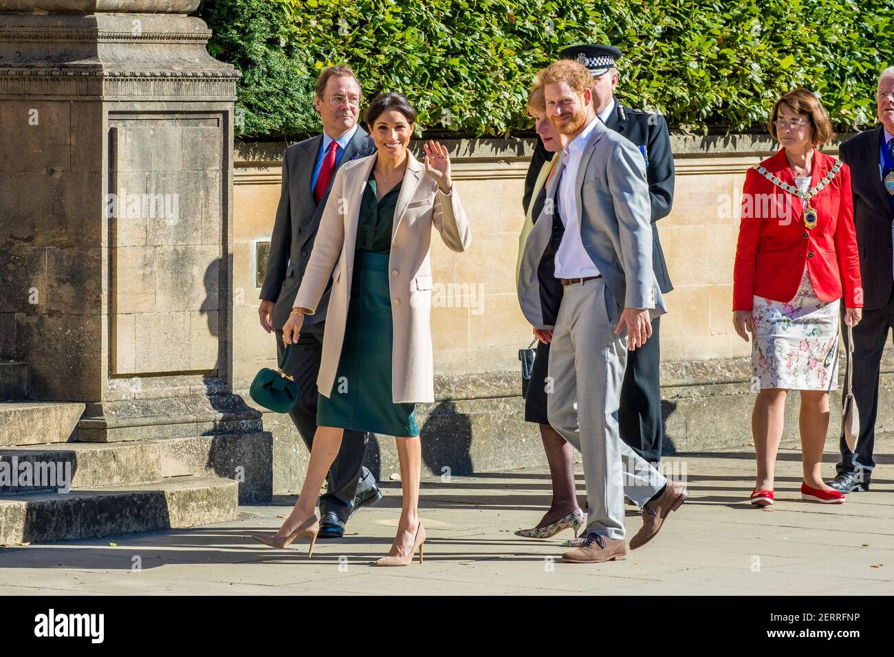 Prince Harry and Meghan Markle, Duke and Duchess of Sussex greet public ...