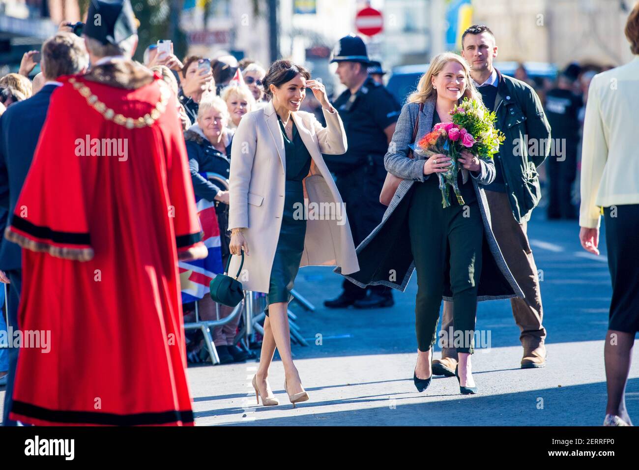 Prince Harry and Meghan Markle, Duke and Duchess of Sussex greet public ...