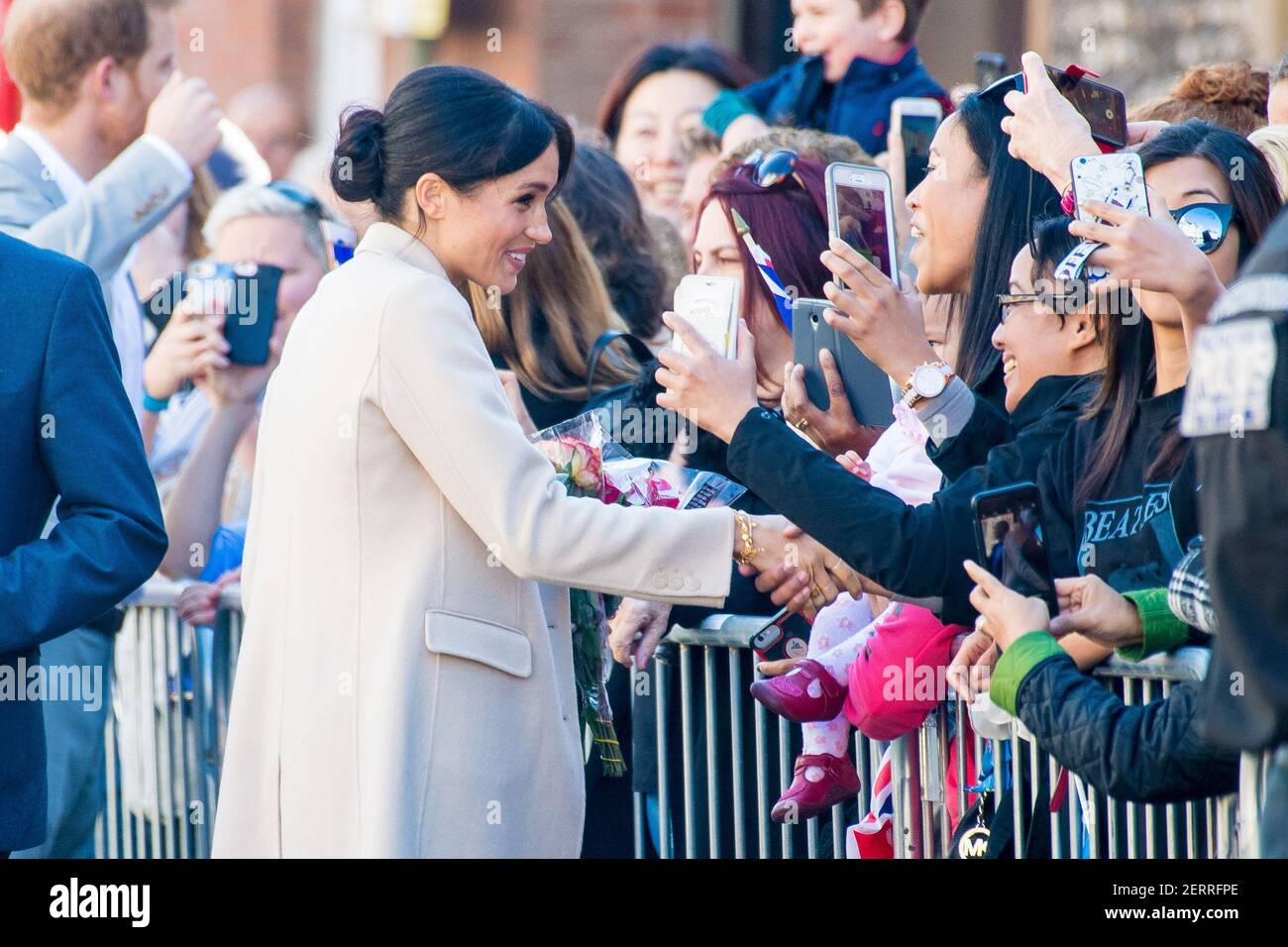 Prince Harry and Meghan Markle, Duke and Duchess of Sussex greet public ...