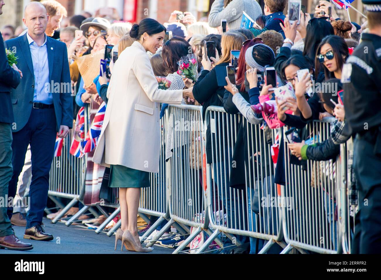 Prince Harry and Meghan Markle, Duke and Duchess of Sussex greet public ...