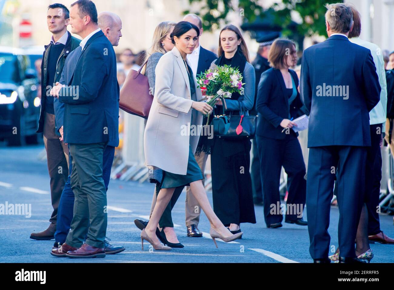 Prince Harry and Meghan Markle, Duke and Duchess of Sussex greet public ...