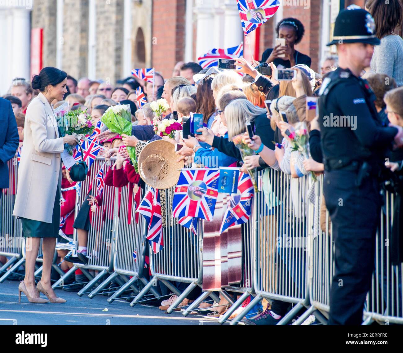 Prince Harry and Meghan Markle, Duke and Duchess of Sussex greet public ...