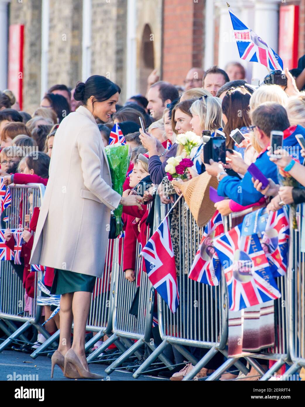 Prince Harry and Meghan Markle, Duke and Duchess of Sussex greet public ...