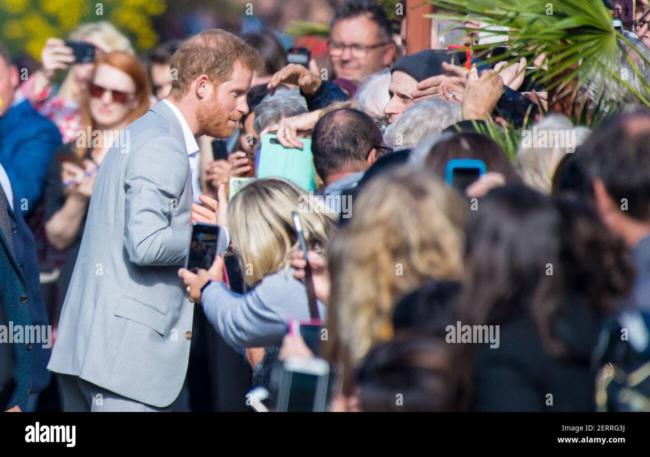 Prince Harry and Meghan Markle, Duke and Duchess of Sussex make a visit ...