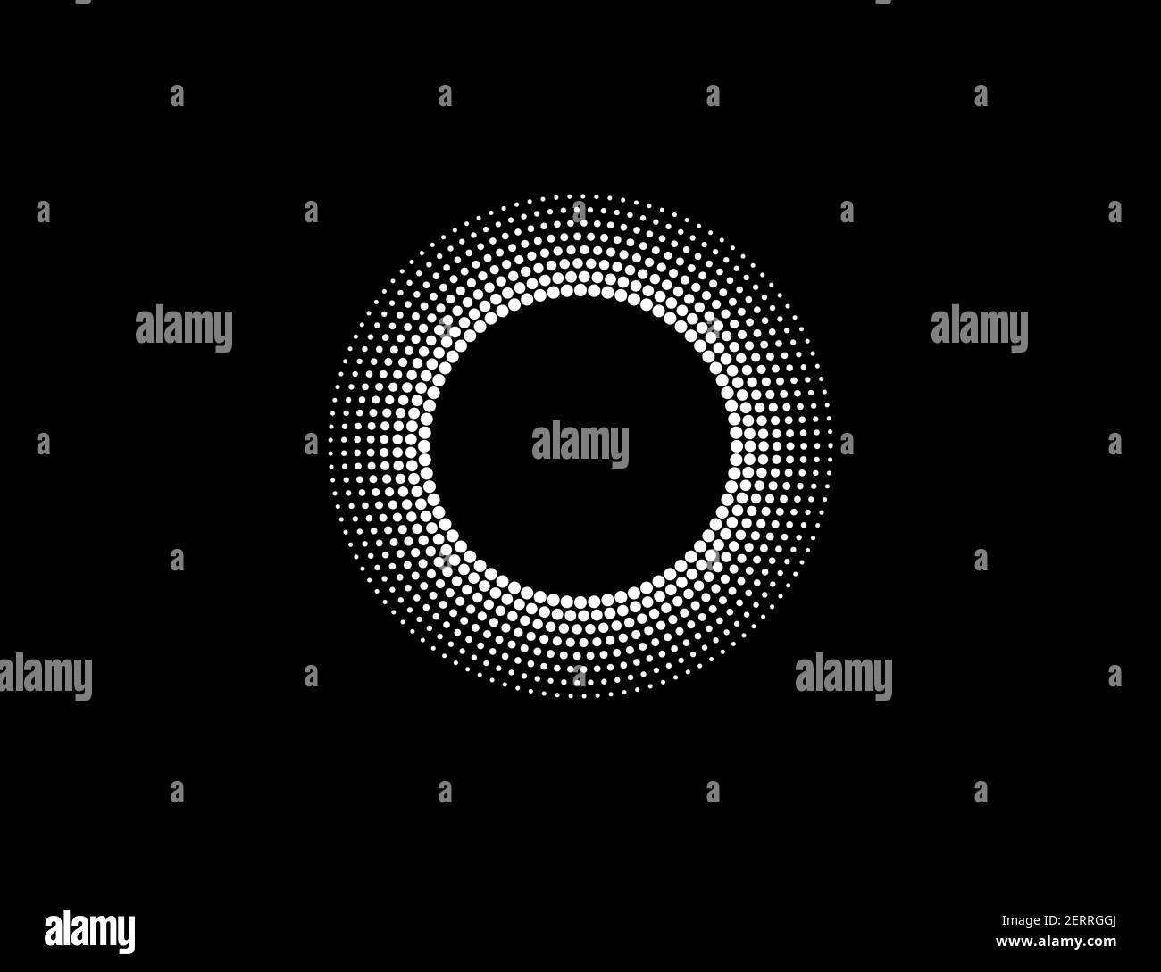 Halftone dots in circle form, logo. Vector illustration Stock Vector ...
