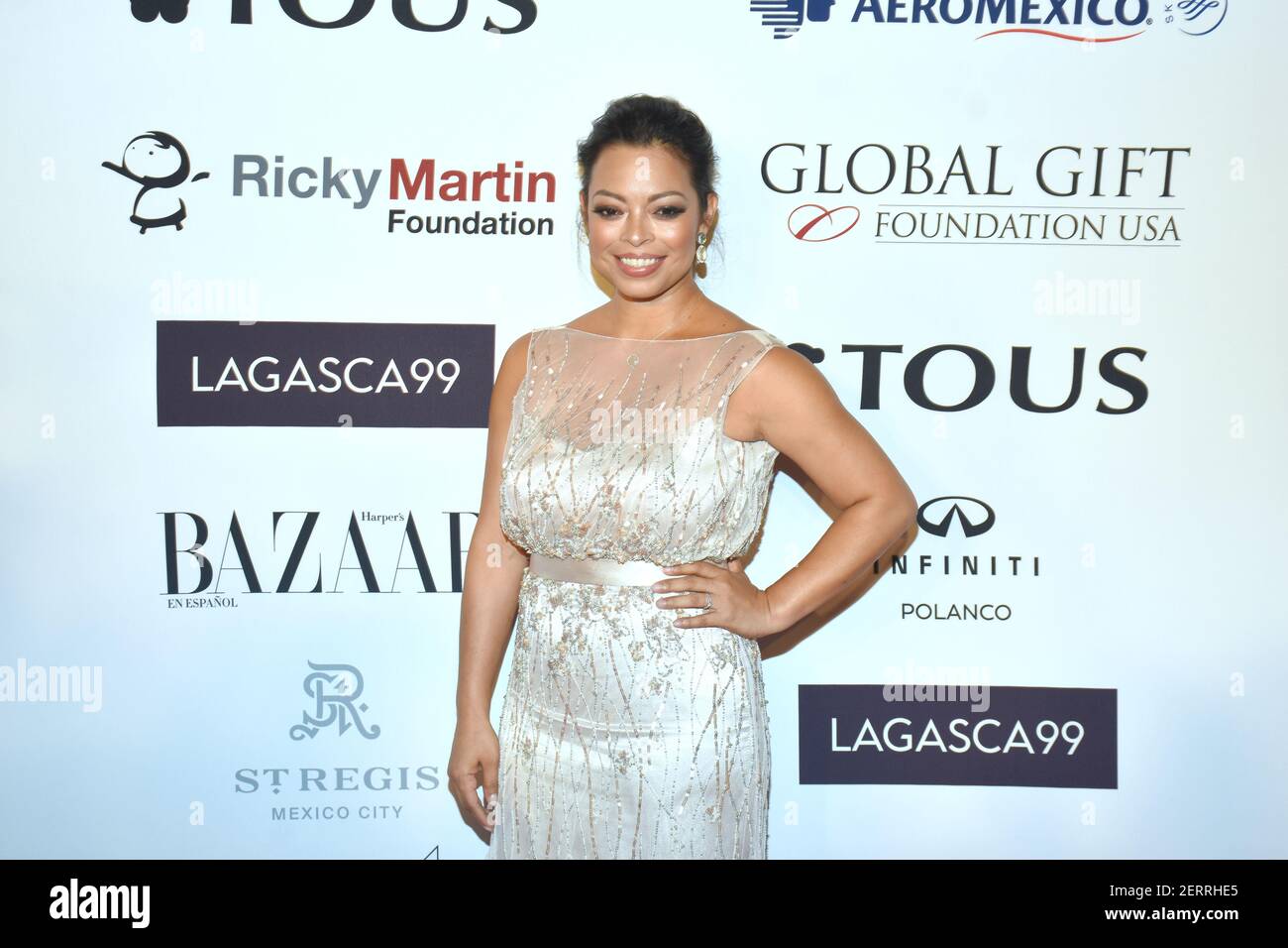 Alina Peralta attending at red carpet of the Global Gift Gala by Ricky ...
