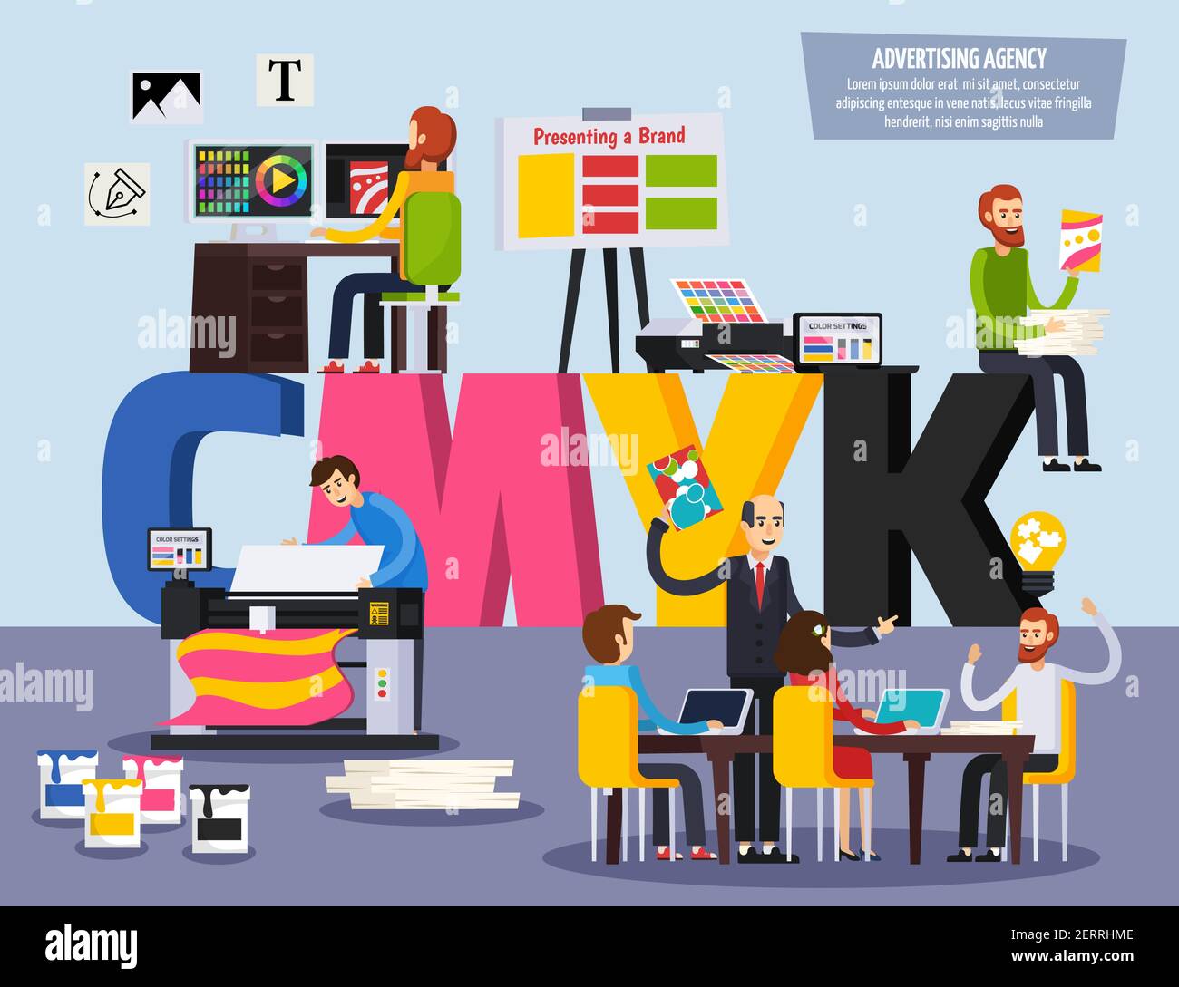 Agency personnel Stock Vector Images - Alamy