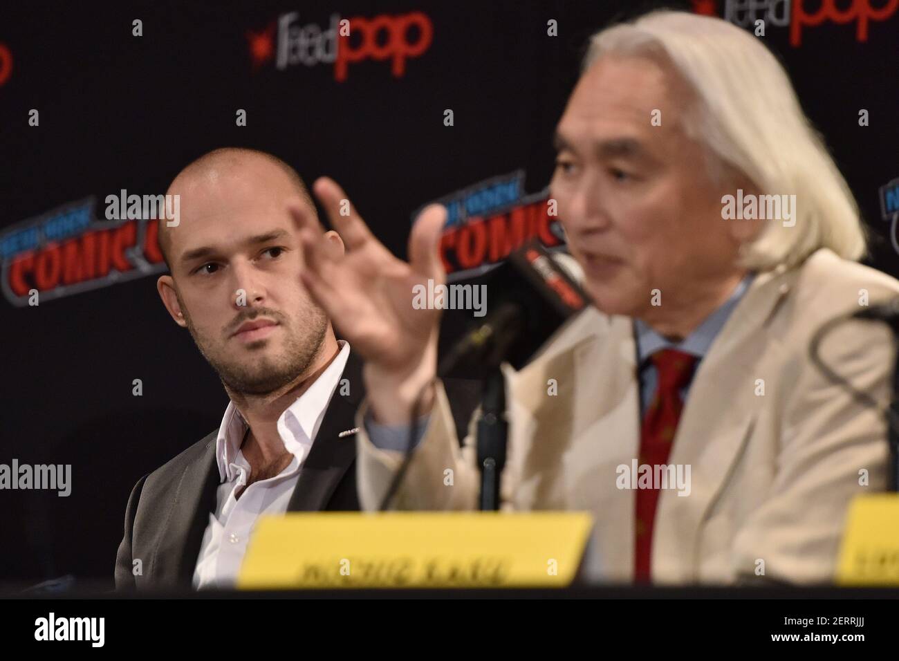 NEW YORK - OCTOBER 4: (L-R) Actor Evan Hall and Physicist Michio Kaku ...
