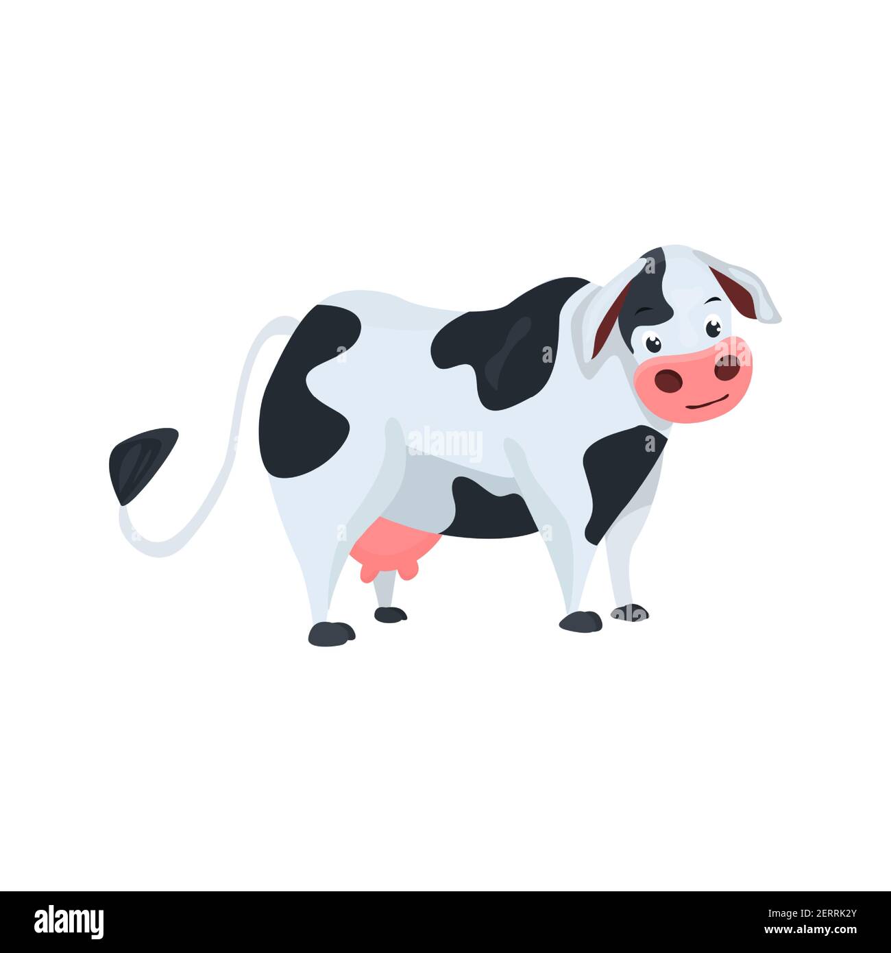 Cow flat icon. Colored vector element from animals collection. Creative ...
