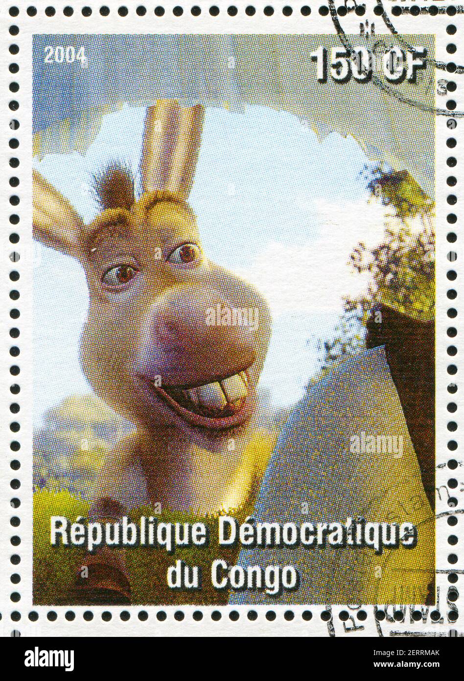 CONGO - CIRCA 2004: stamp printed by Congo, shows cartoon character ...
