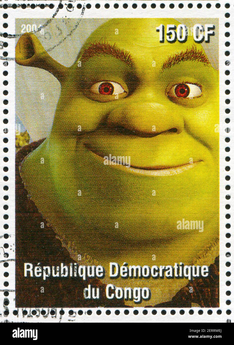 CONGO - CIRCA 2004: stamp printed by Congo, shows Shrek, circa 2004 ...