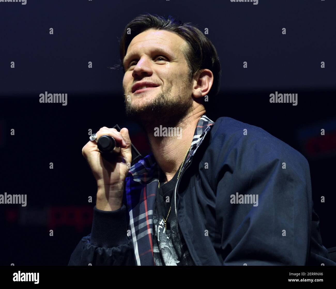 Actor Matt Smith attends the Tardis Time panel at NY ComicCon 2018 at ...