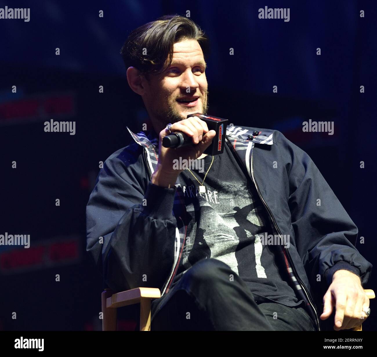 Actor Matt Smith attends the Tardis Time panel at NY ComicCon 2018 at ...