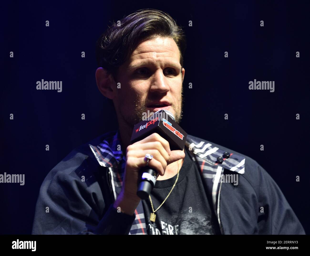 Actor Matt Smith attends the Tardis Time panel at NY ComicCon 2018 at ...