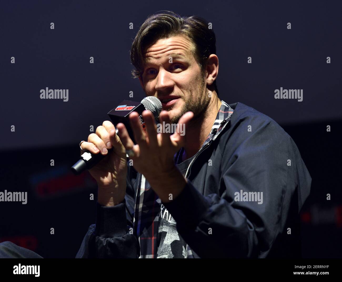 Actor Matt Smith attends the Tardis Time panel at NY ComicCon 2018 at ...