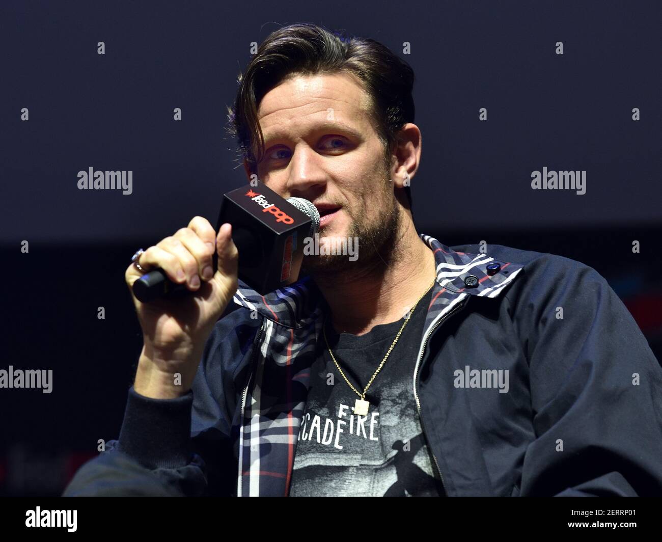 Actor Matt Smith attends the Tardis Time panel at NY ComicCon 2018 at ...