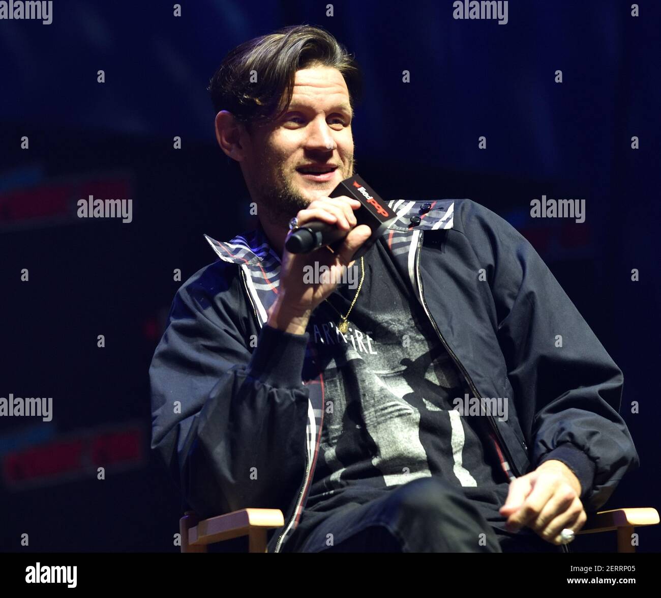 Actor Matt Smith attends the Tardis Time panel at NY ComicCon 2018 at ...