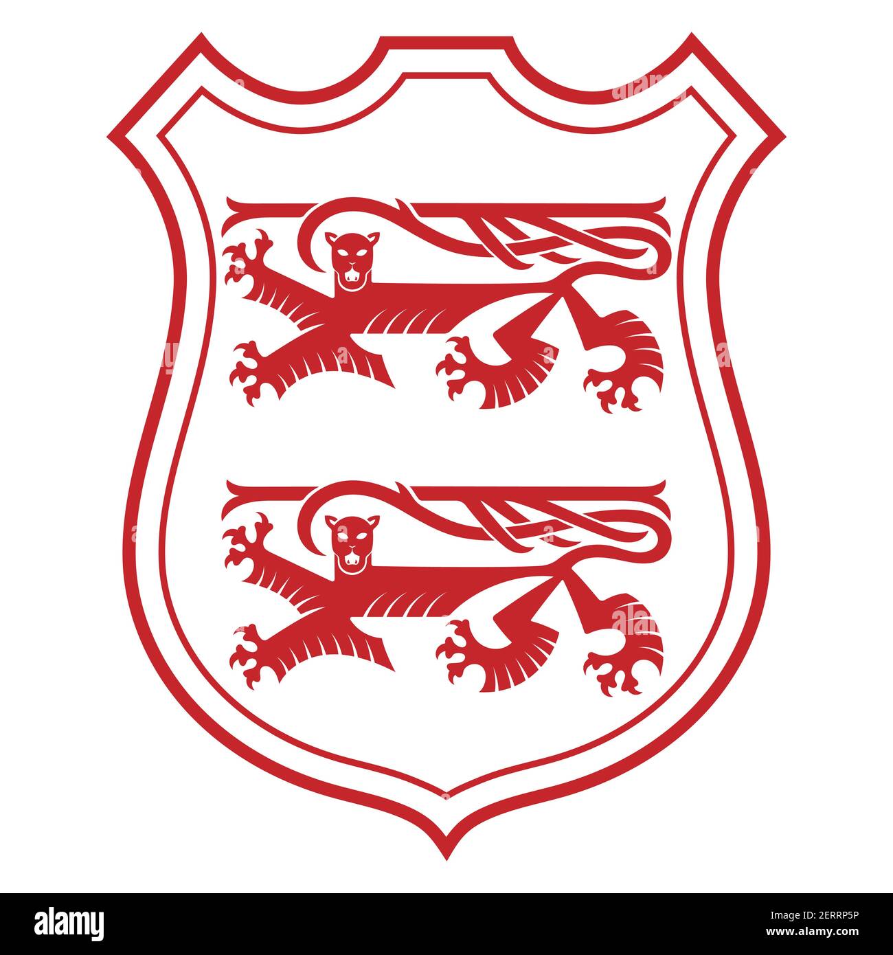 Knightly design. Viking design. Heraldic knight shield with lions Stock ...