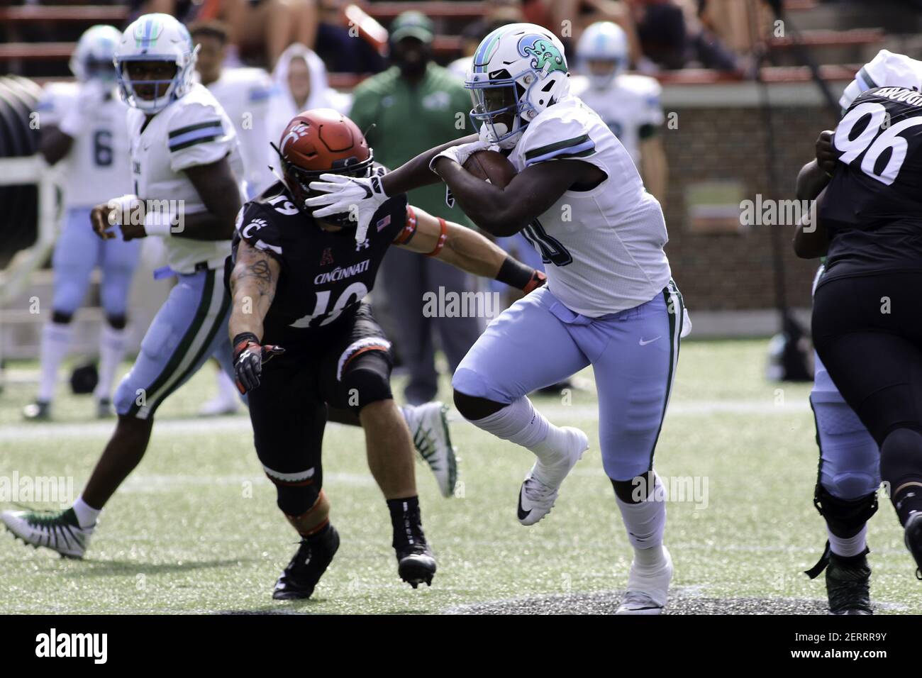 October 6, 2018: Tulane Green Wave RB Darius Bradwell runs during an ...