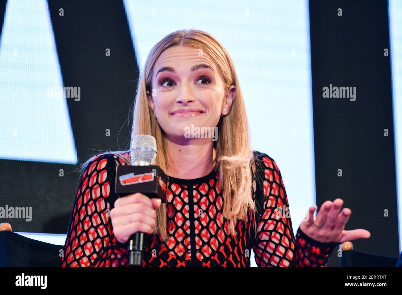 NEW YORK - OCTOBER 6: Brianne Howey of FOX's "The Passage" attends the ...