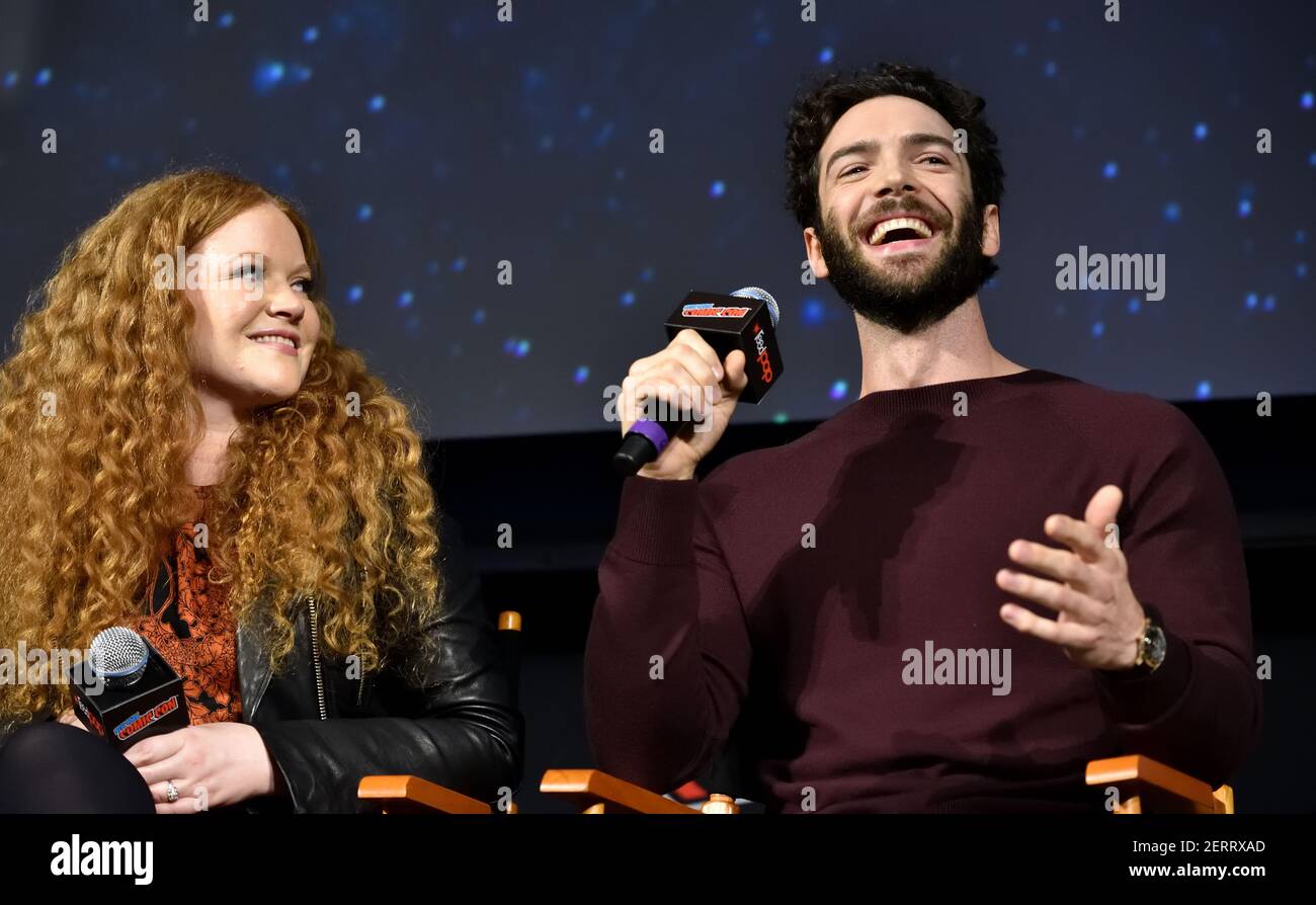 L-R: Actors Mary Wiseman and Ethan Peck attend the Star Trek:Discovery ...