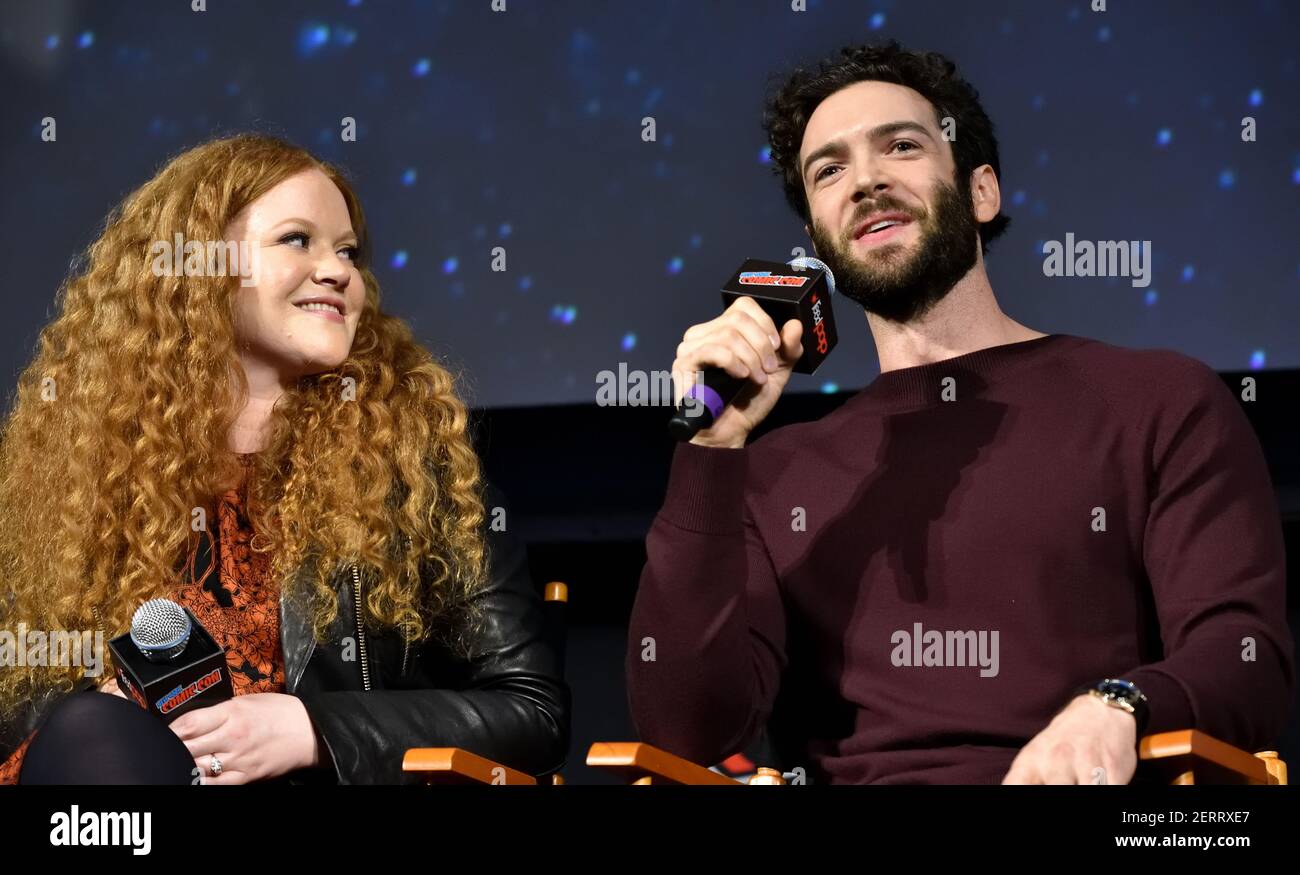 L-R: Actors Mary Wiseman and Ethan Peck attend the Star Trek:Discovery ...